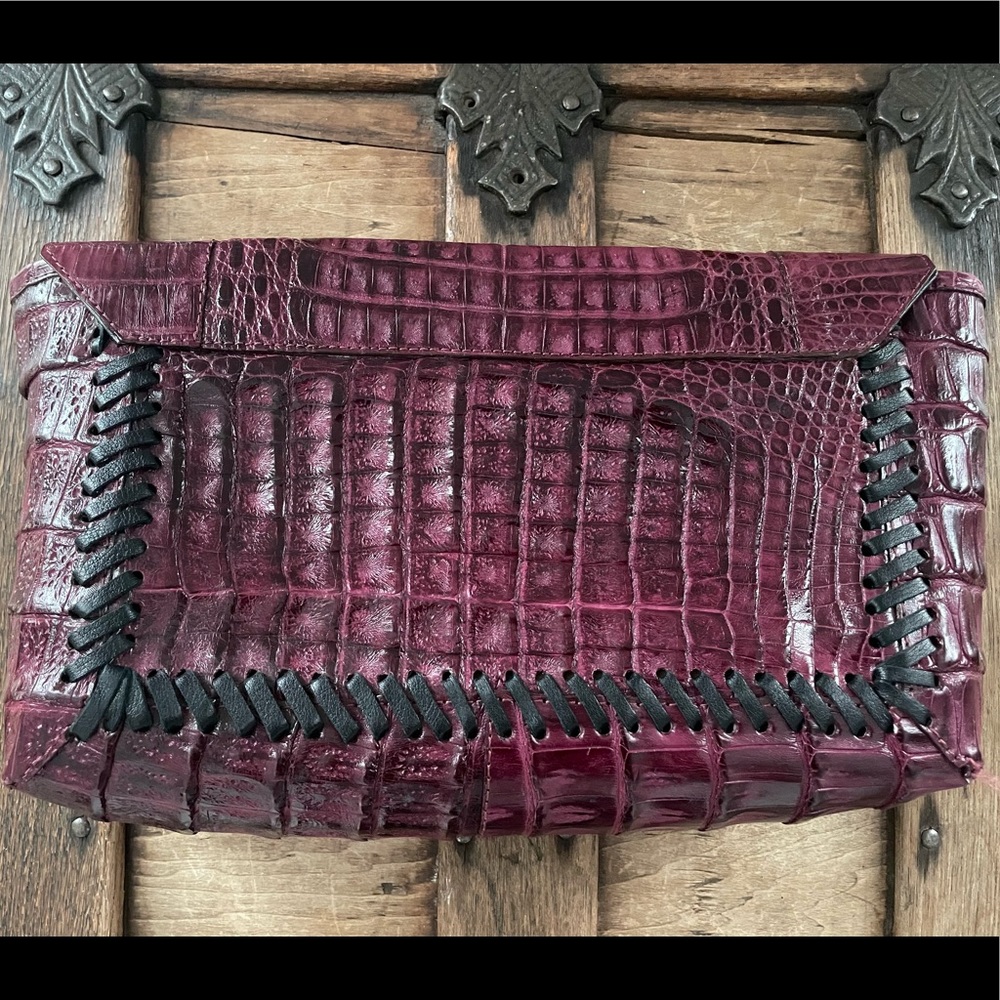 Julie Franco Vero Cocco Luxury Genuine Croc Bag - Gem